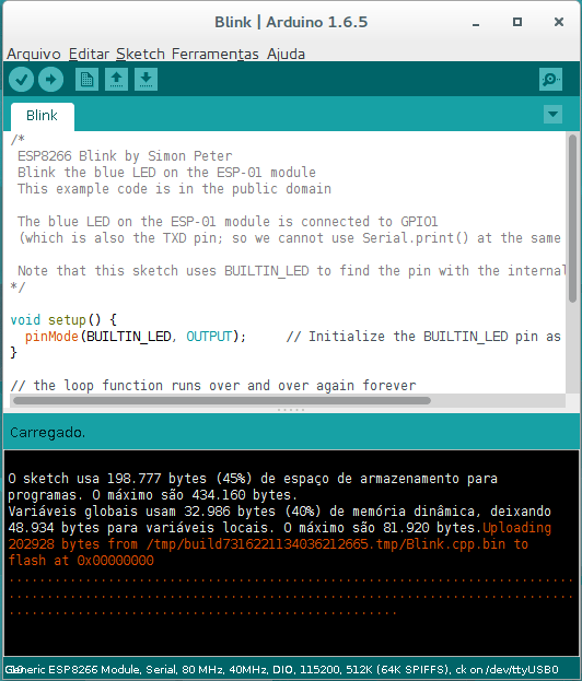 Usando A Interface Do Arduino Para Programar O Esp8266 · Daniel Junho